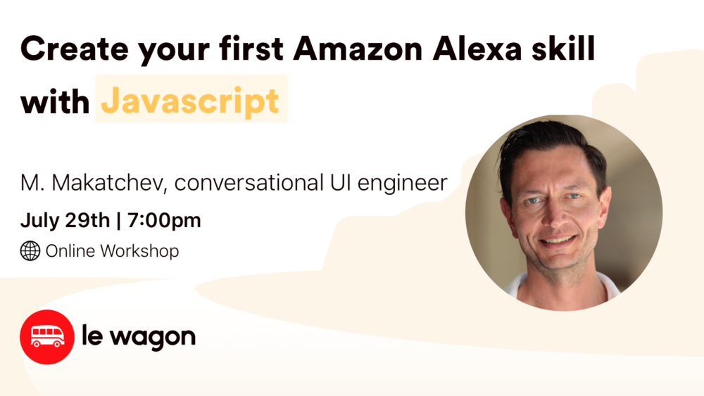 Online Workshop | Create your first Amazon Alexa skill with JavaScript ...